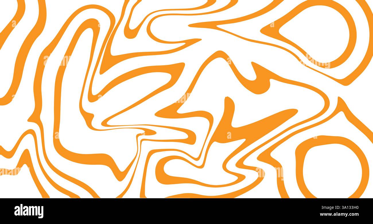 Vector Seamless Pattern with Melted Salted Caramel. Swirl Wavy ...