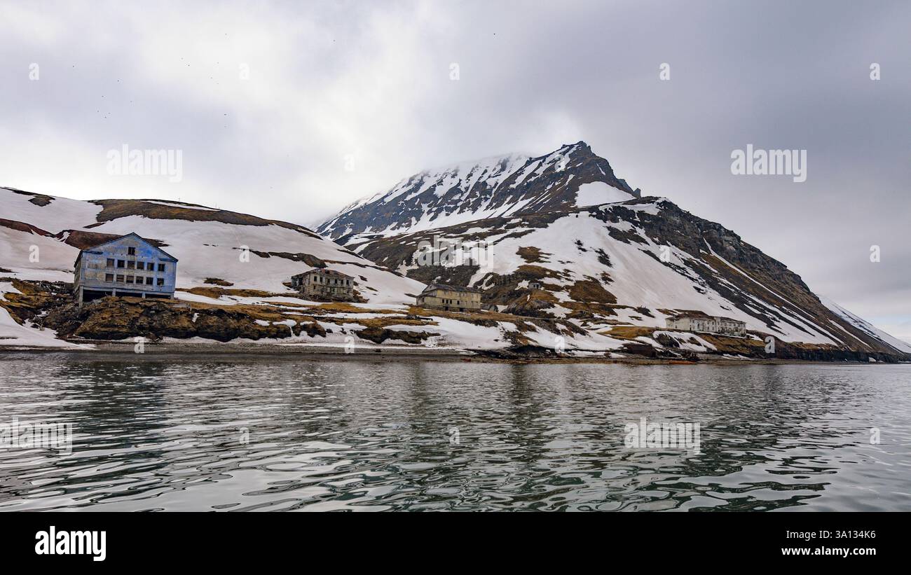 Grumant, a former Soviet company town in Spitsbergen (Svalbard, Norway ...