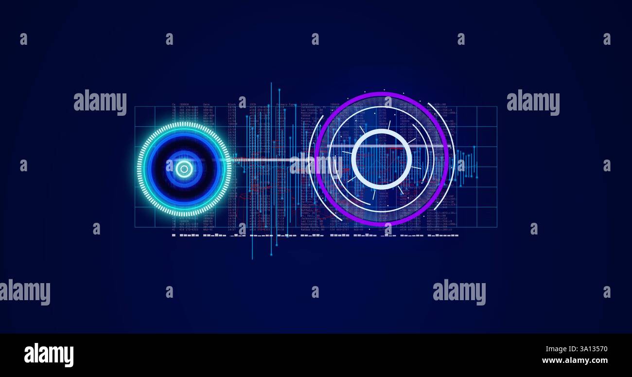 Image of scopes scanning over diagram Stock Photo - Alamy