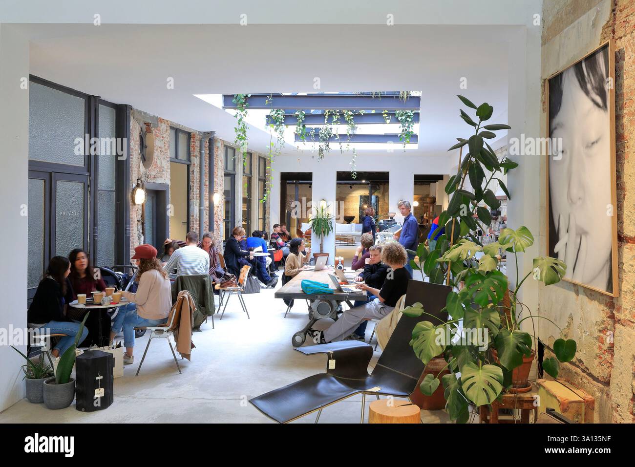 Belgium, Flanders, Antwerp, "St. Vincents" is a concept store installed ...