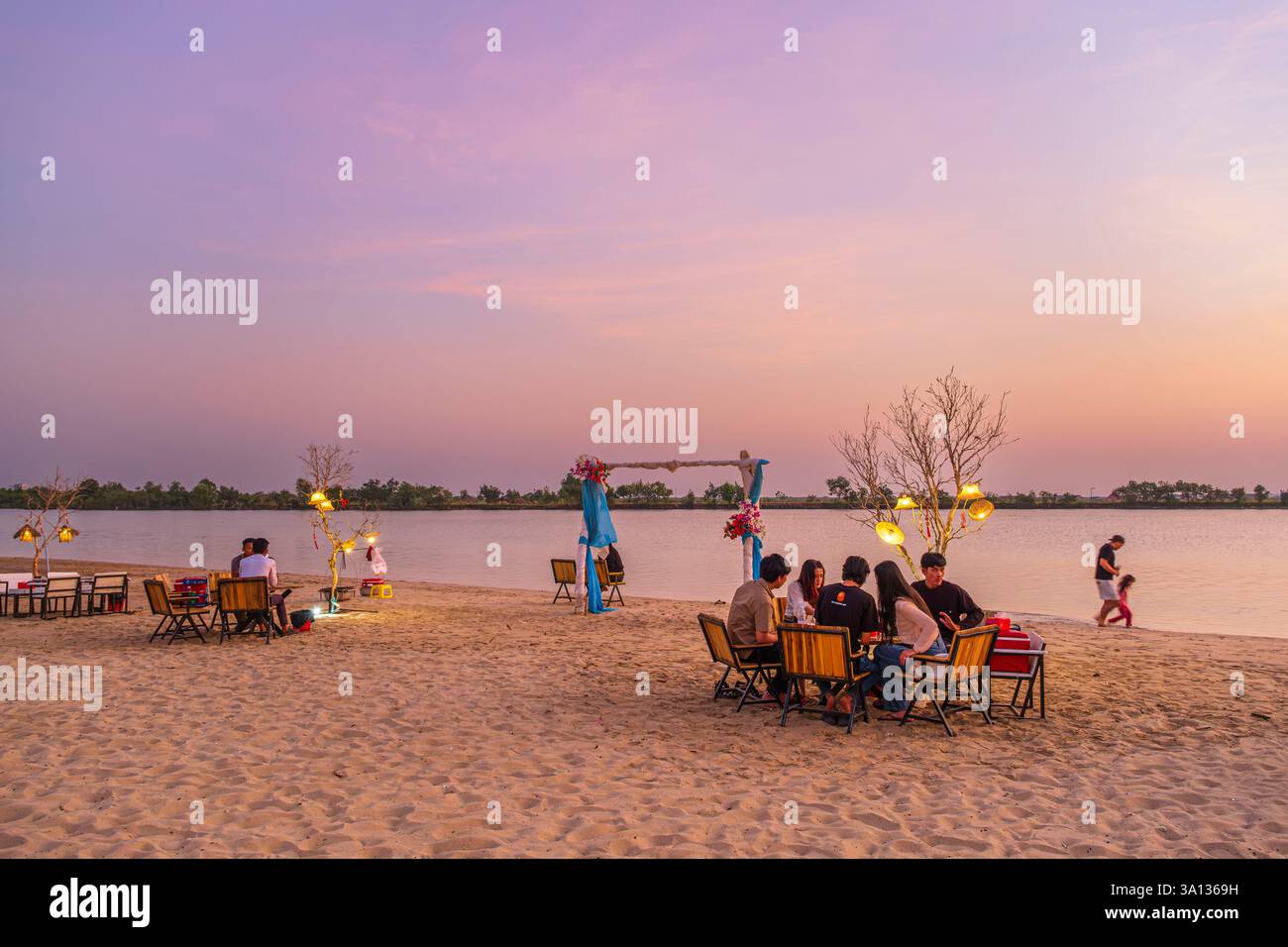 Cambodia, Kampot province, Kampot, Kampong Kandal Sangkat hamlet, beach ...