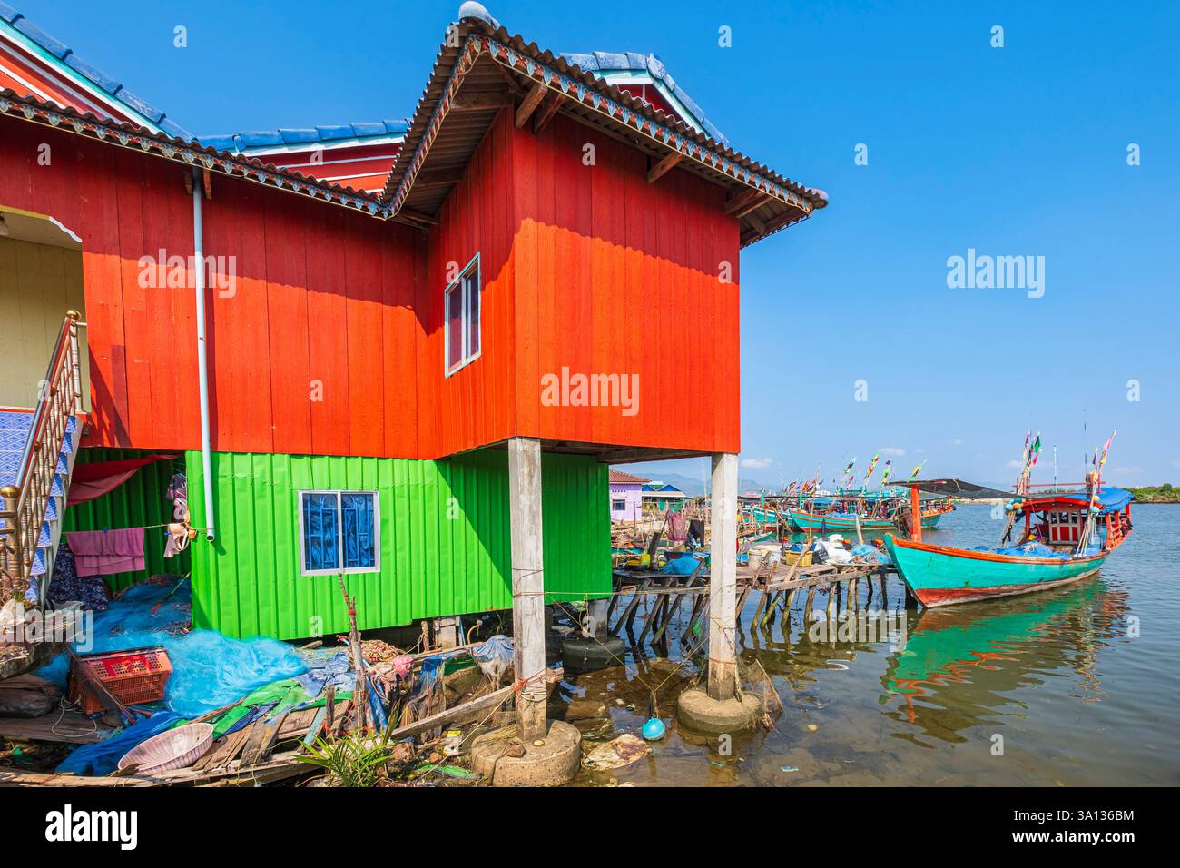 Cambodia, Kampot province, Kampot, Traeuy Kaoh or Fish Island, Doun ...