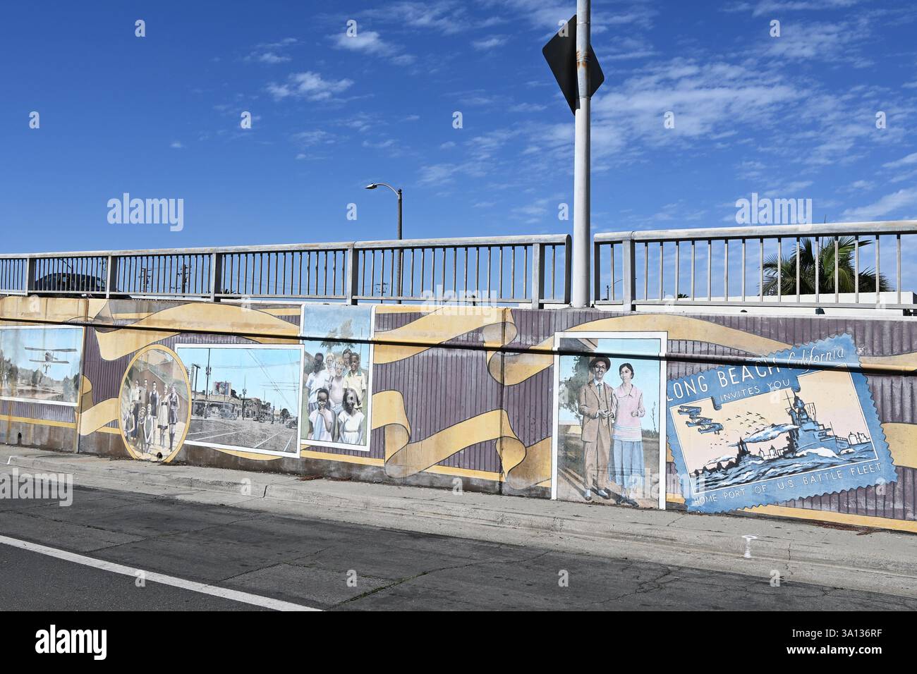 LONG BEACH, CALIFORNIA - 28 FEB 2025: Section of the 2-block-long ...