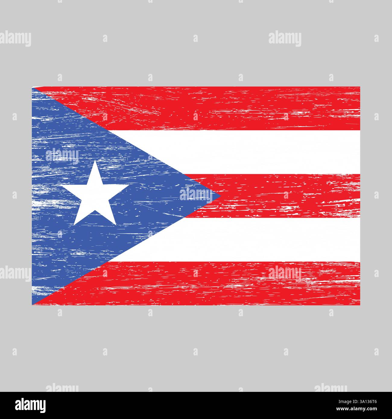 Flag of Puerto Rico with grunge texture, national symbol Stock Vector ...