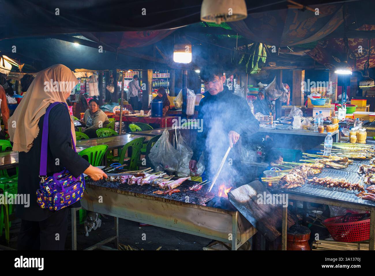 Cambodia, Kep province, Kep searesort, the market, fish and seafood ...
