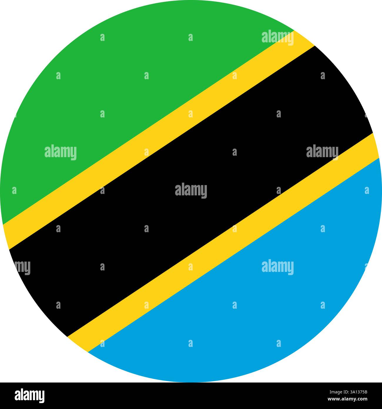 Flag of Tanzania round shape, national symbol Stock Vector Image & Art ...