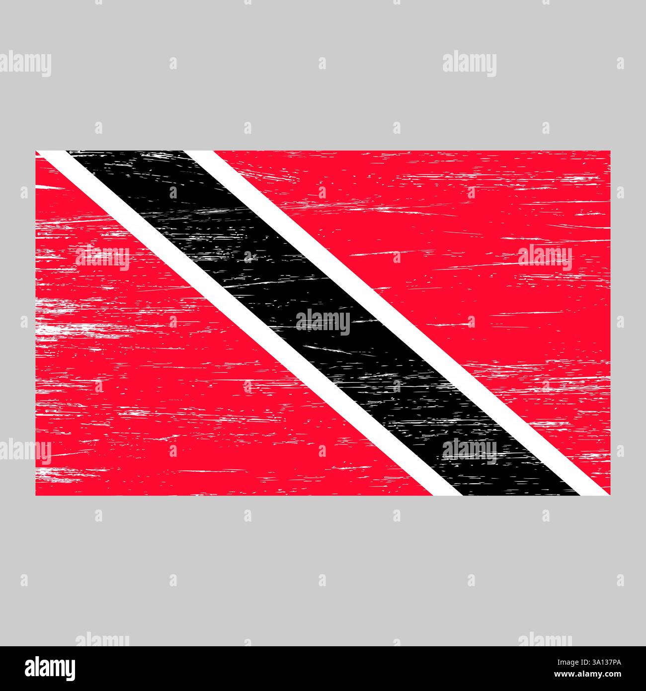 Flag of Trinidad and Tobago with grunge texture, national symbol Stock ...