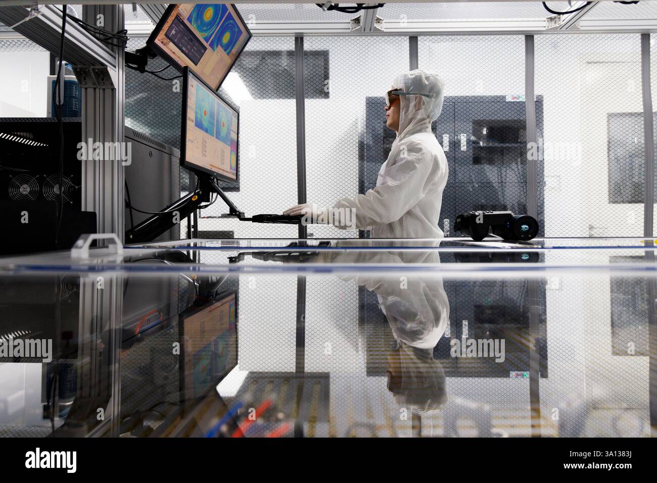 Beijing, China's Guangdong Province. 10th Jan, 2025. A researcher works ...