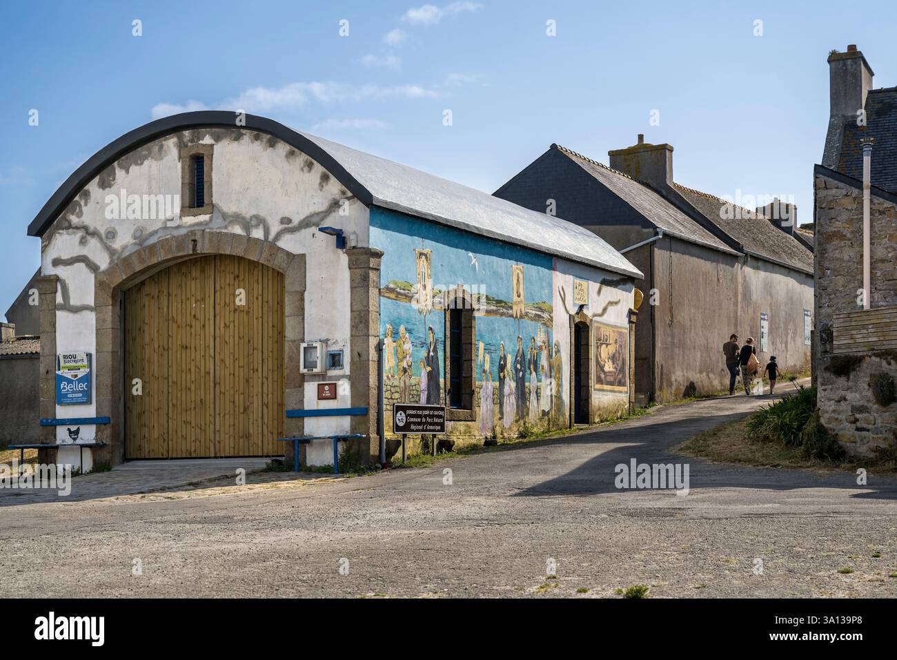France, Finistère, Iroise Sea, Molene Island, the port, the shelter of ...