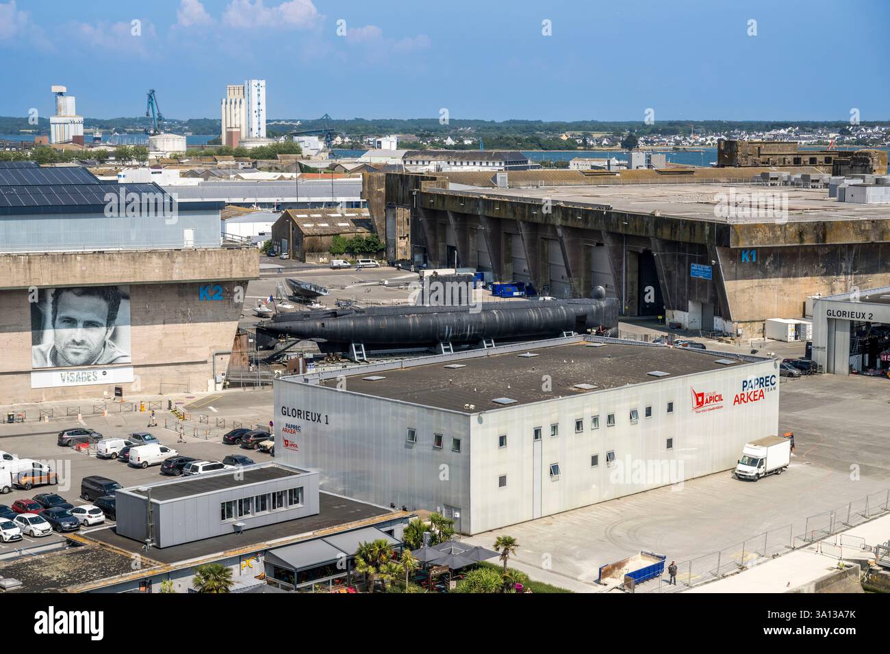 France, Morbihan, Lorient, Lorient La Base, former submarine base built ...