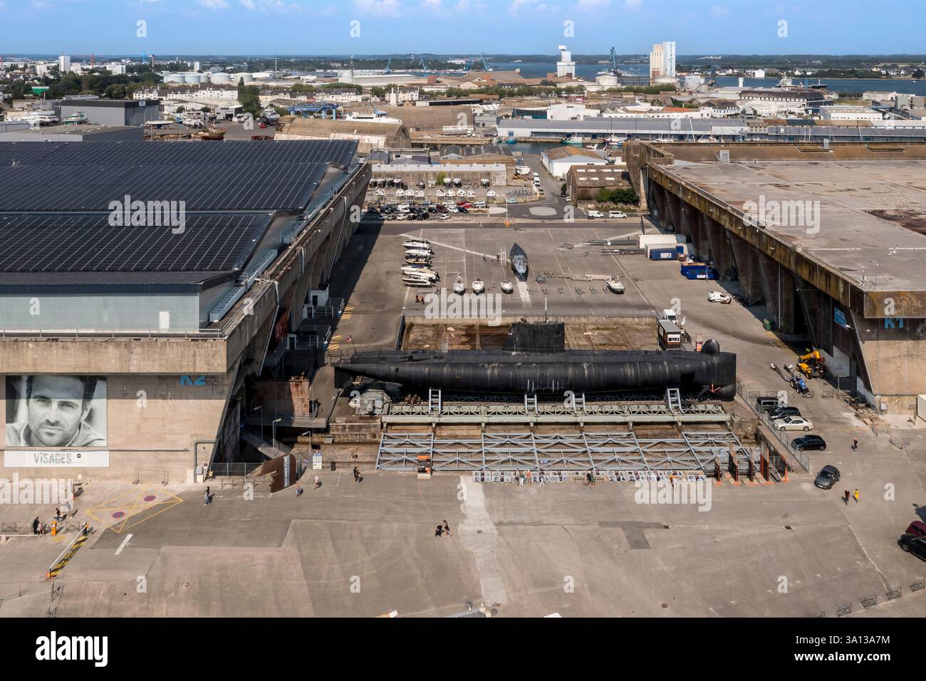 France, Morbihan, Lorient, Lorient La Base, former submarine base built ...