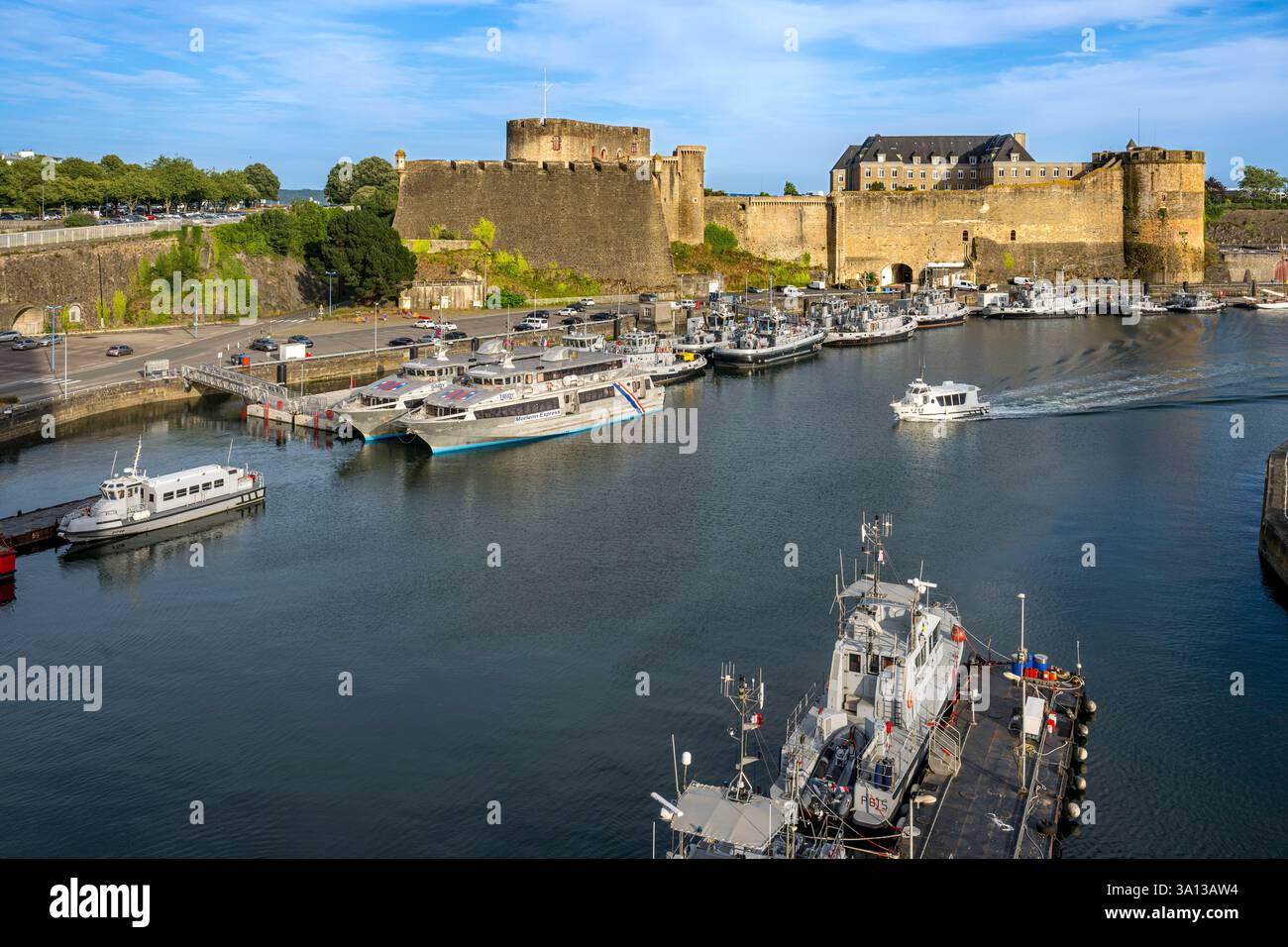 France, Finistère, Brest, the arsenal, the military port is a naval ...