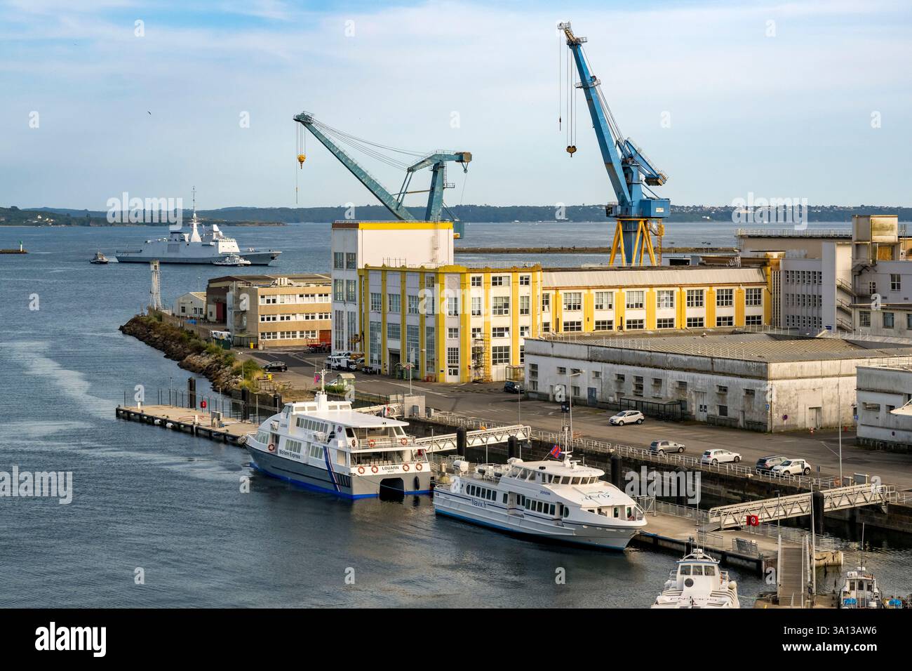 France, Finistère, Brest, the arsenal, the military port is a naval ...