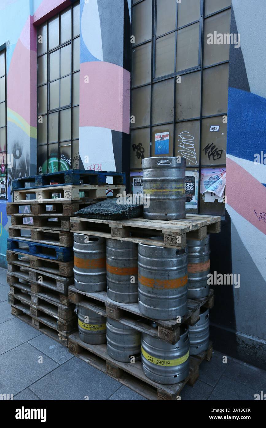 Wooden pallets beer kegs in hi-res stock photography and images - Alamy