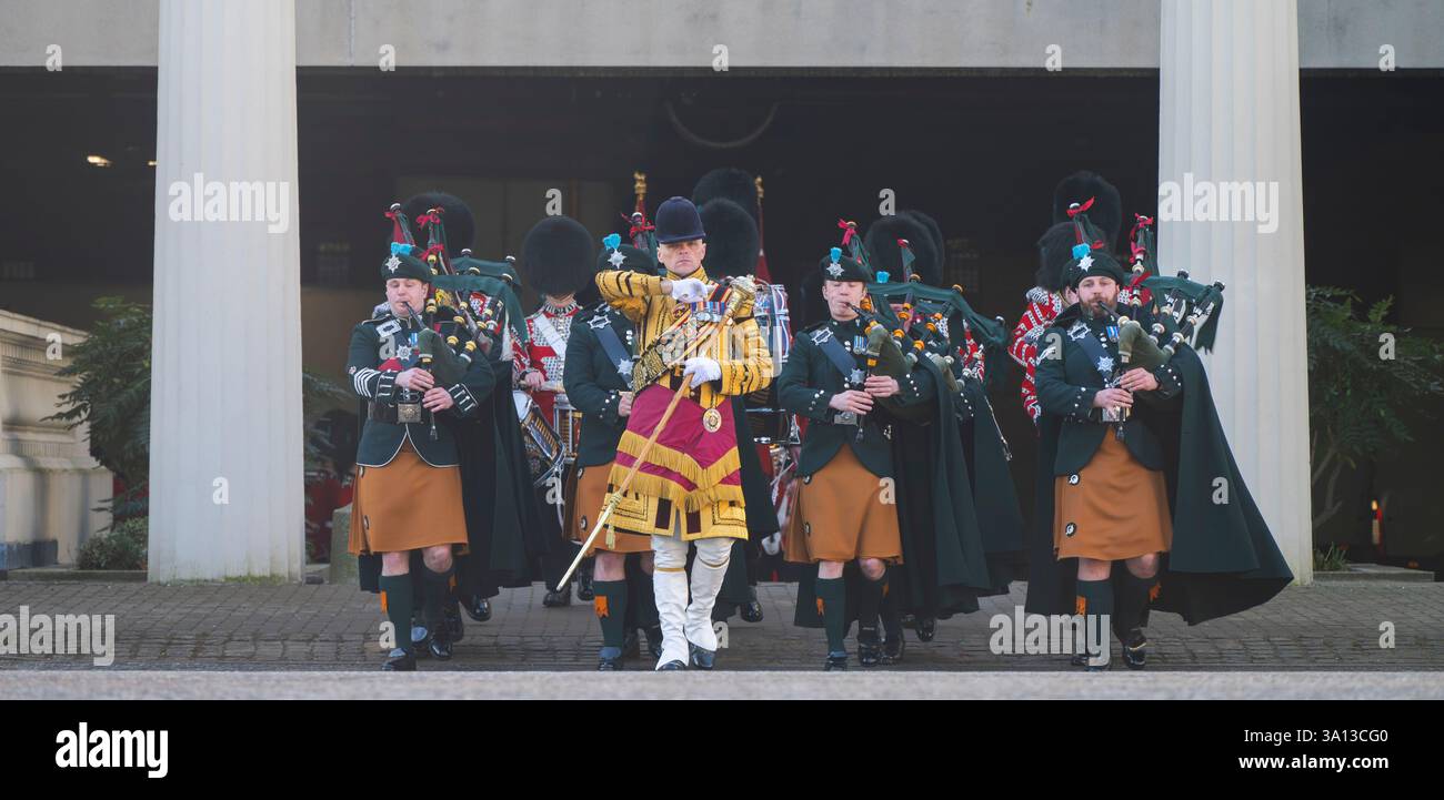 Wellington Barracks, London, UK. 6th Mar, 2025. Annual inspection of the Guards by the General ...
