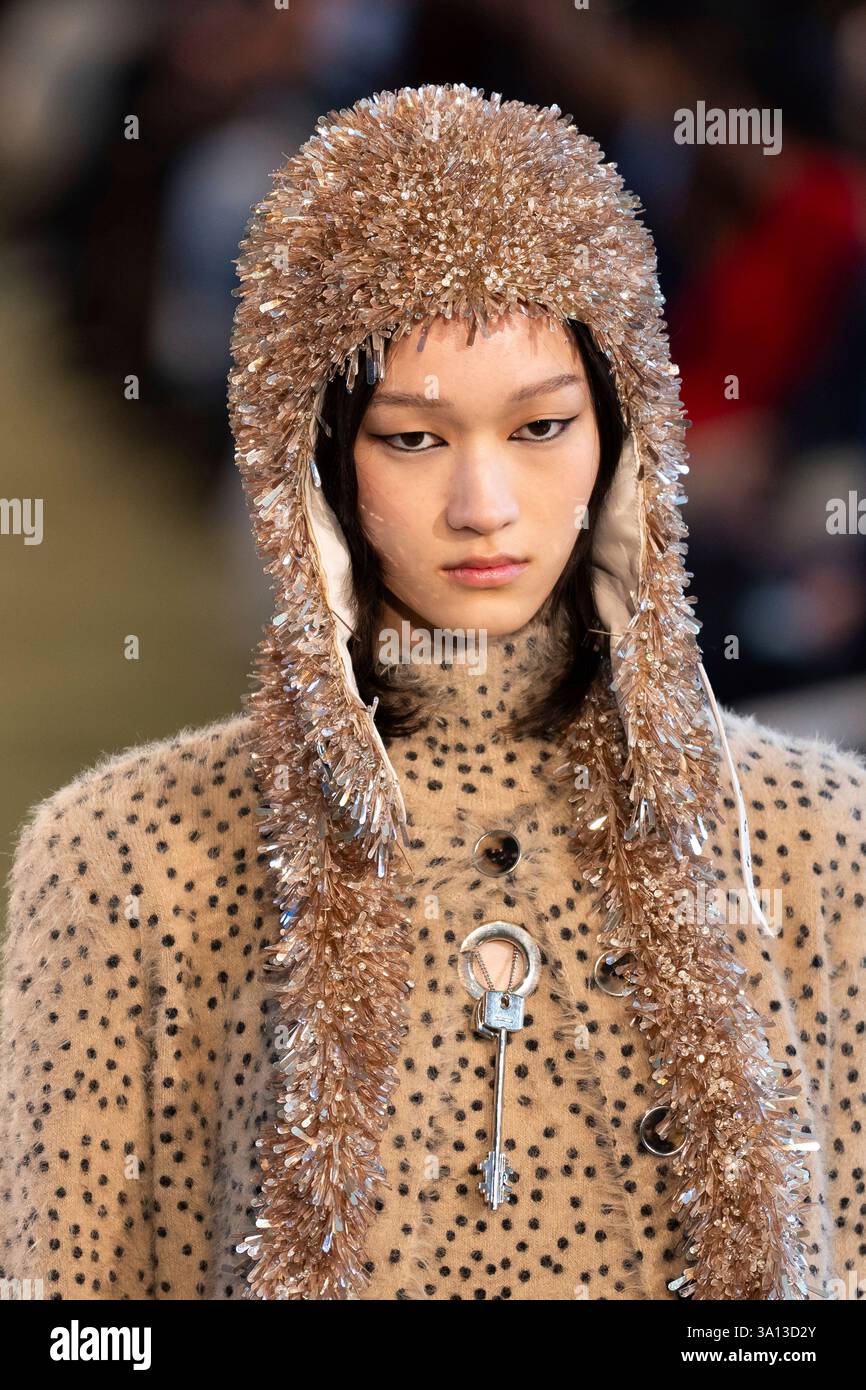A model wears a creation as part of the Rabanne Fall/Winter 2025-2026 ...