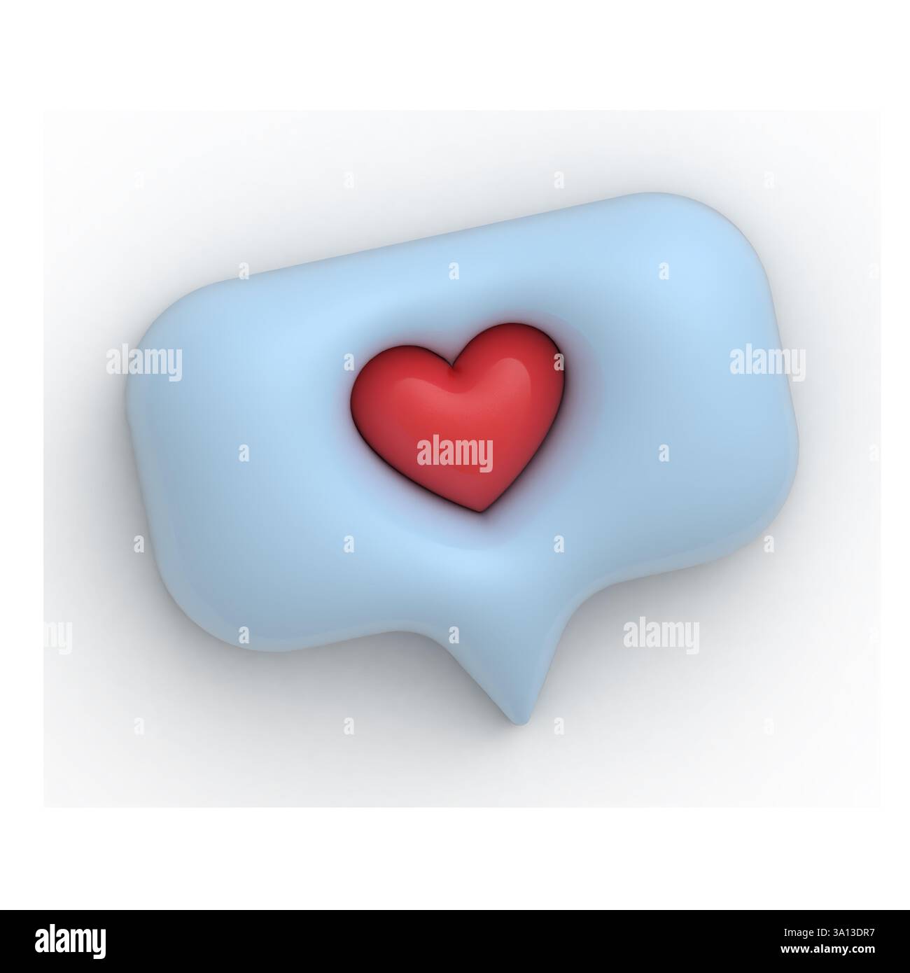 Speech bubble with heart symbol. Social media notifications icon ...