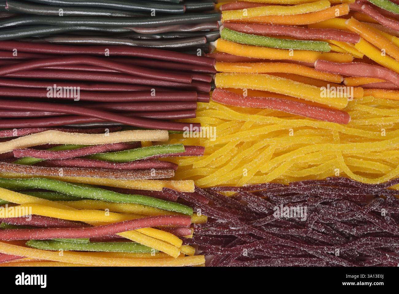 large group of colored licorice Stock Photo - Alamy