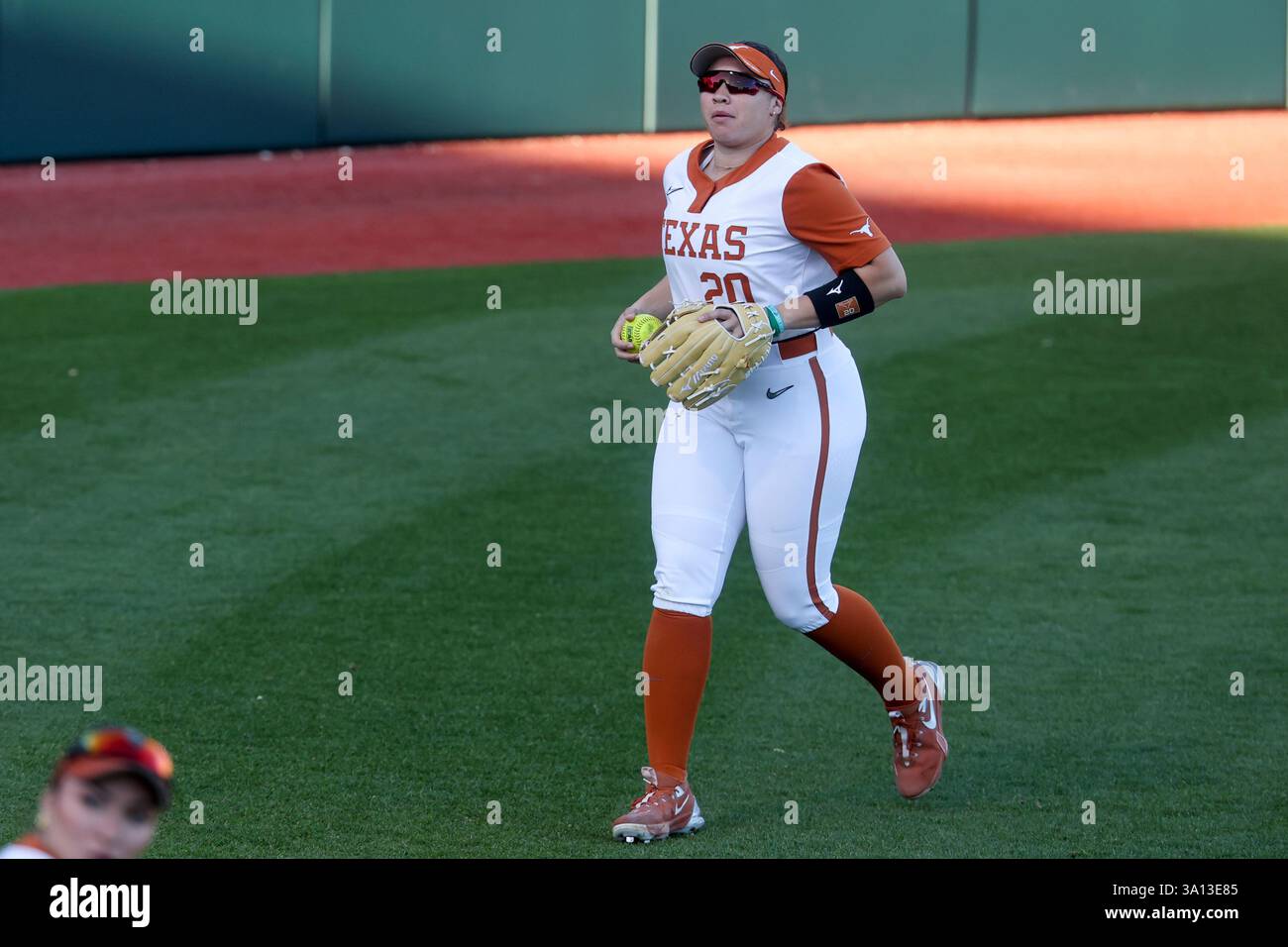 AUSTIN, TX - MARCH 05: Texas utility Katie Stewart (20) on the field ...