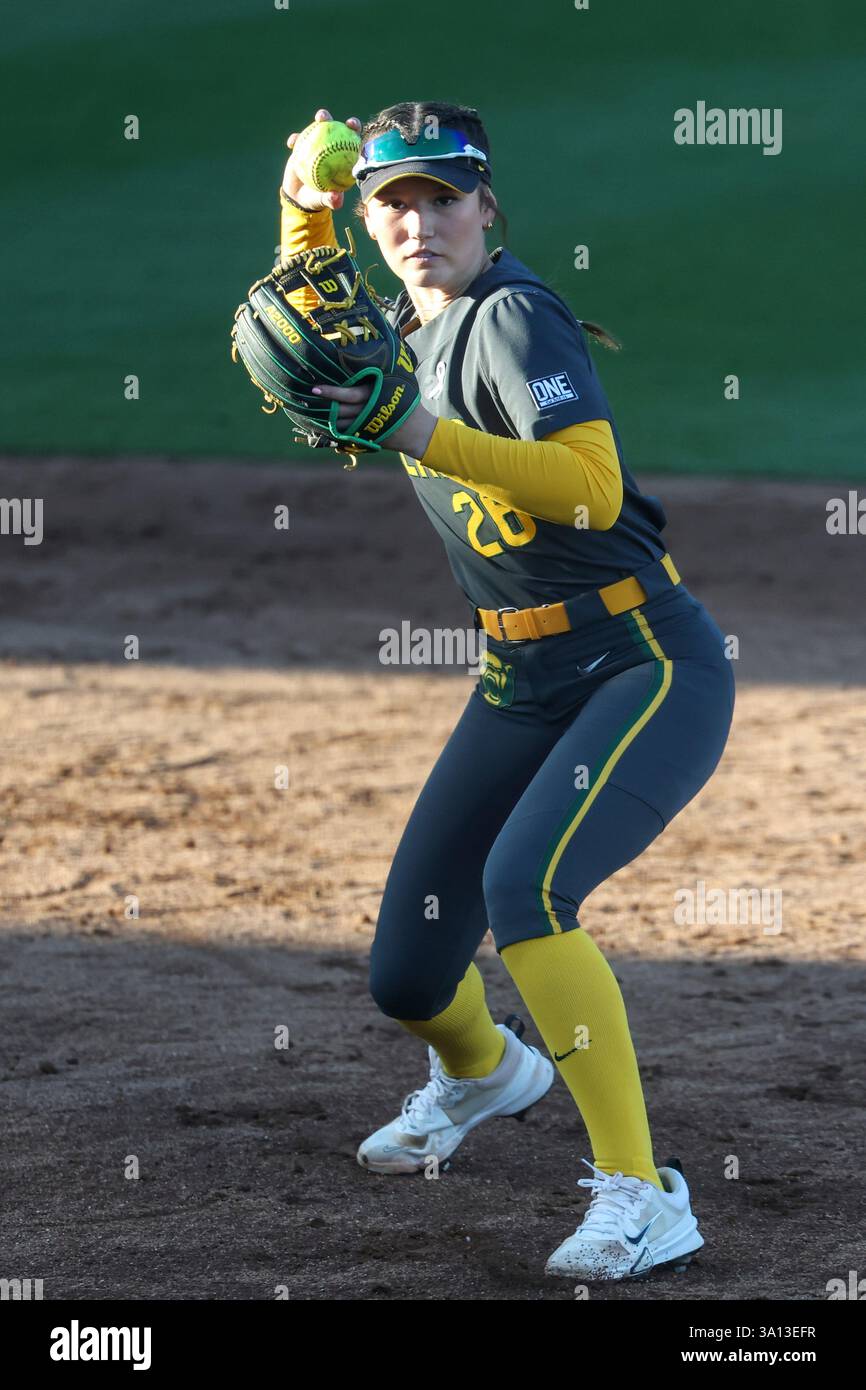 AUSTIN, TX - MARCH 05: Baylor infielder Faith Piper (26) warms up ...