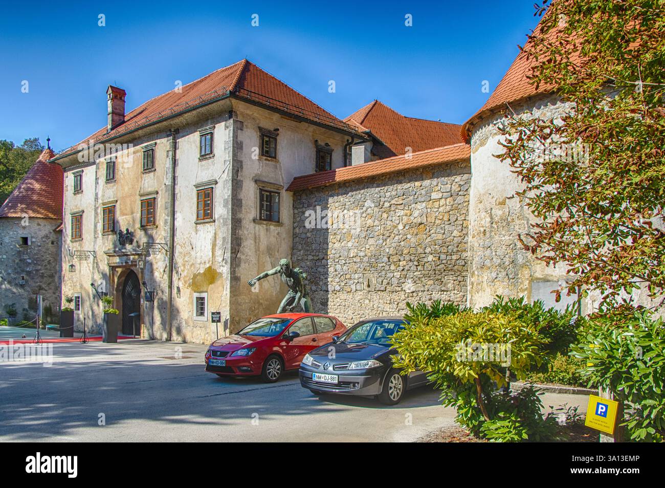 Castle Otocec - Slovenia. Entrance to luxury hotel in historic fortress ...