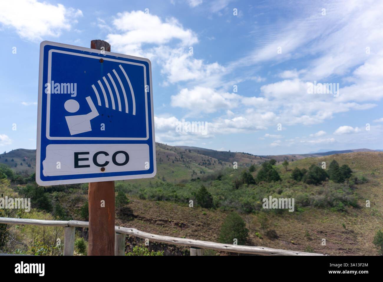 Nature Echo Point Sign In Santa Cruz Bolivia Wooden Signpost Marking A ...