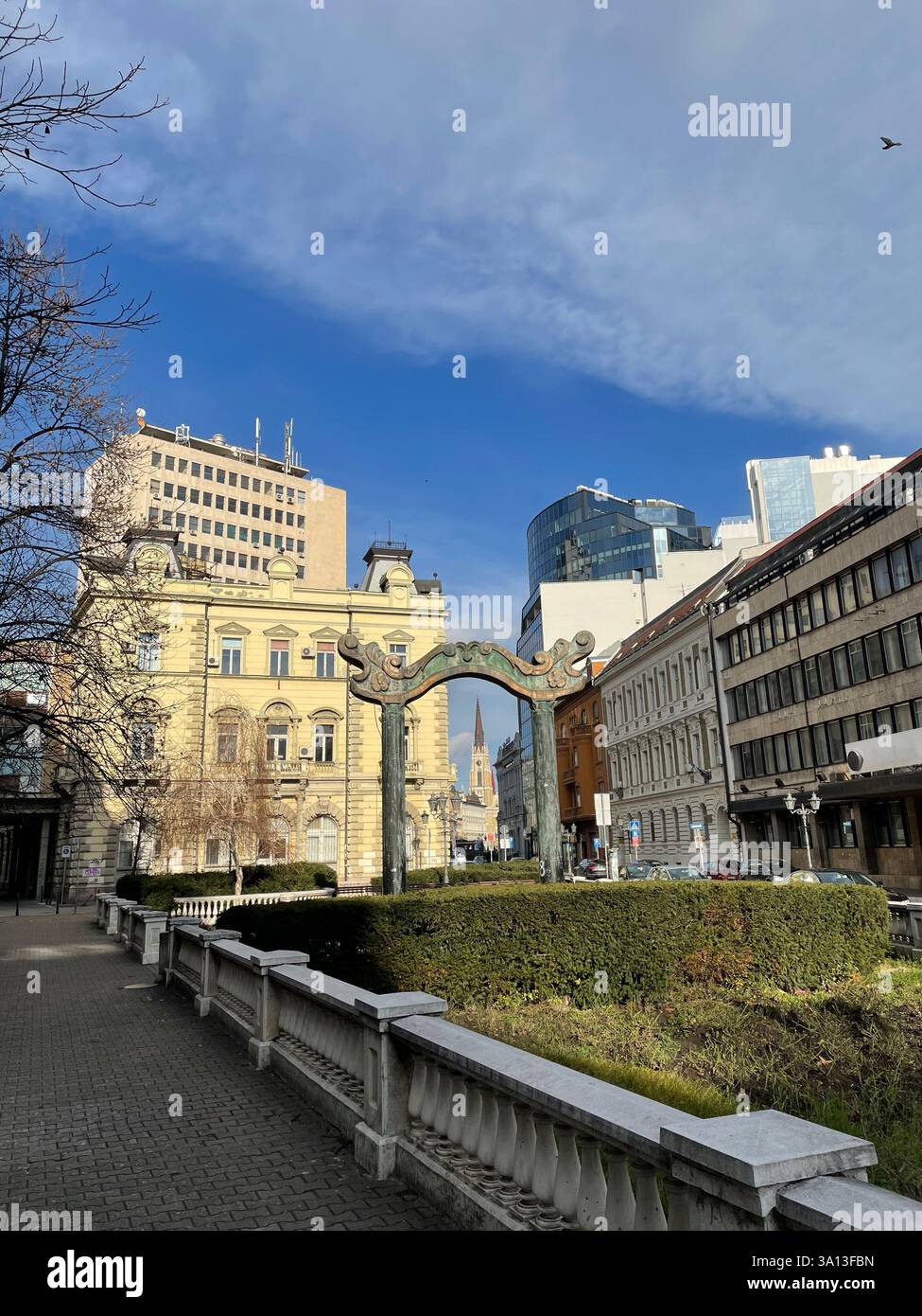 The scenic cityscape of downtown Novi Sad. A blend of historical and ...