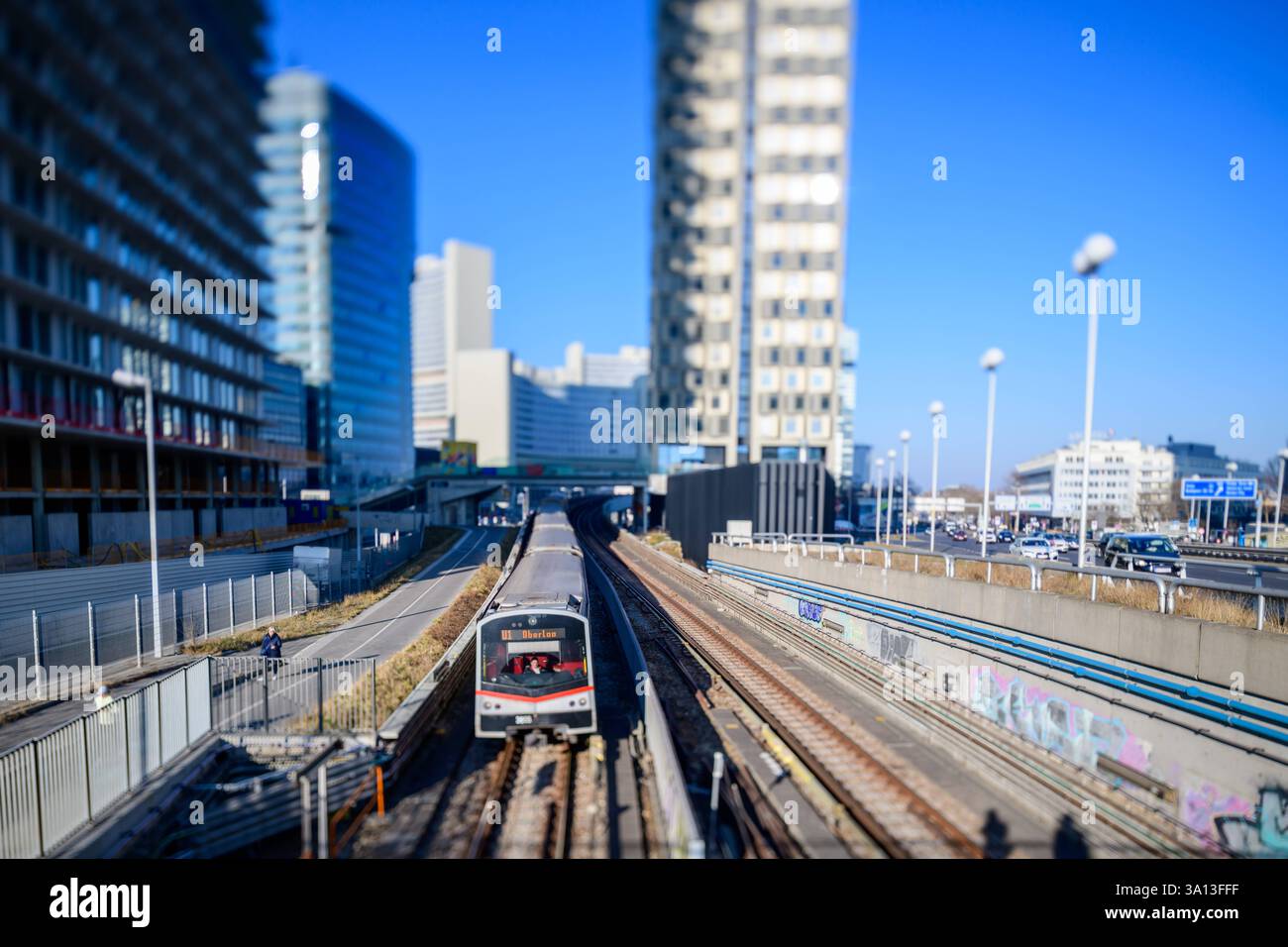 vienna, austria, 05 march 2025, subway train of line u1 going from ...