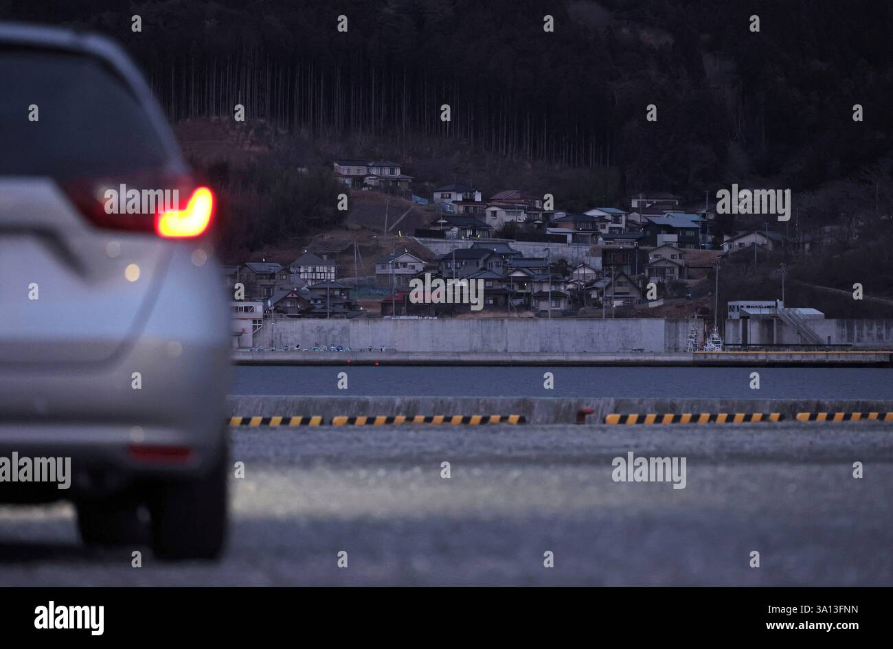 A photo shows Akasaki Town under evacuation order due to forest fire ...
