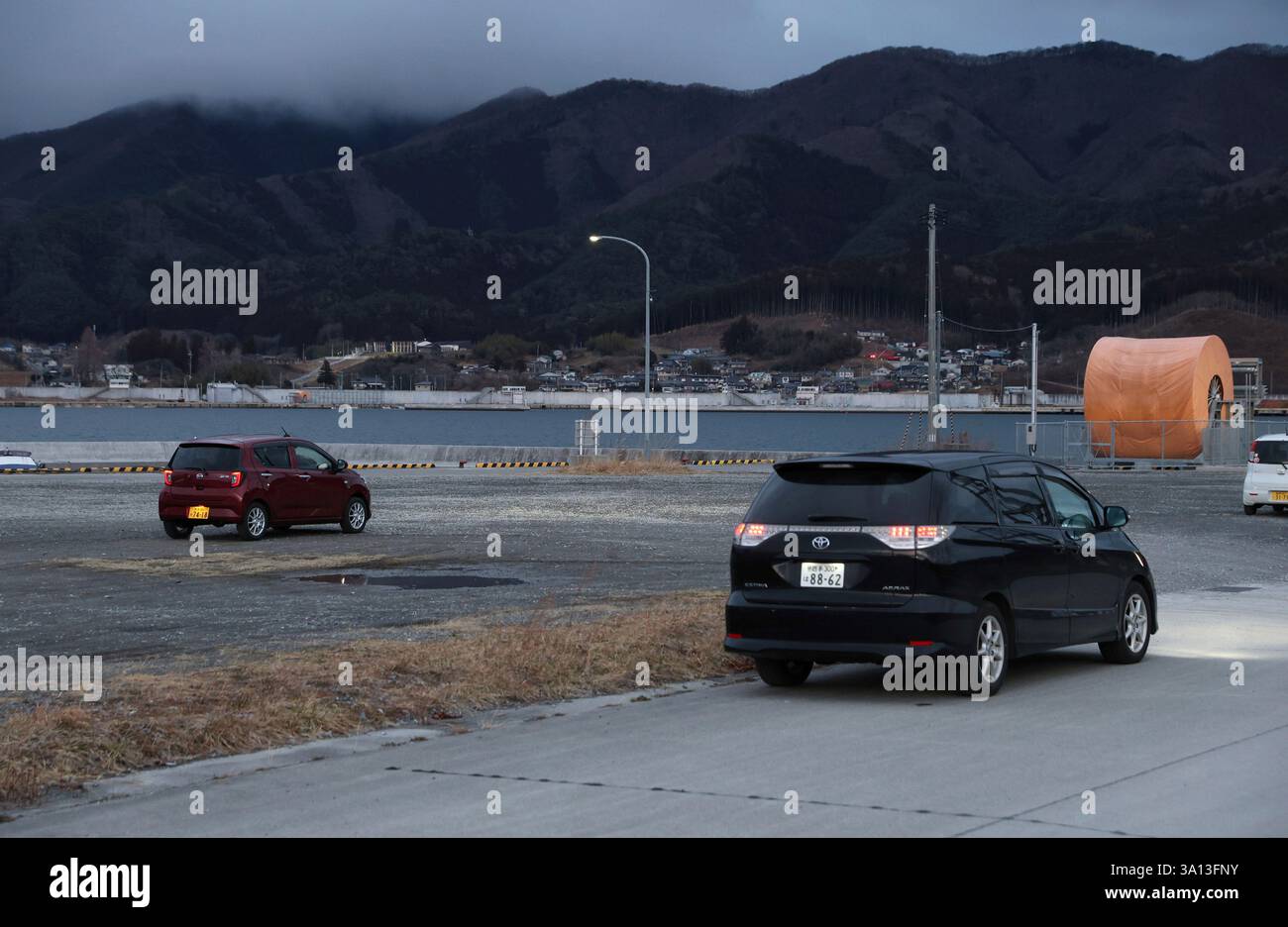 A photo shows Akasaki Town under evacuation order due to forest fire ...