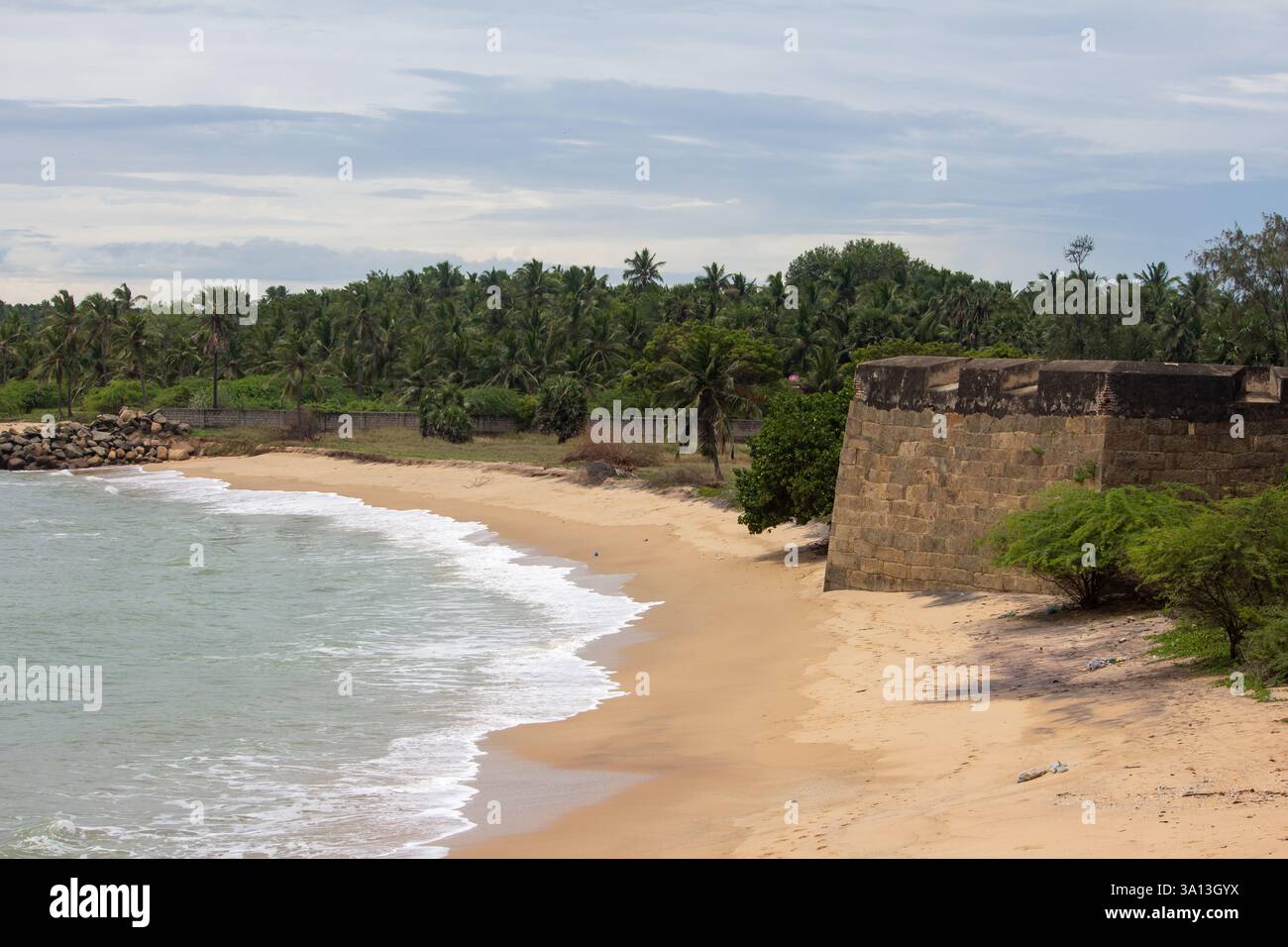View of the Vattakottai Fort which is a fort constructed with coastal ...