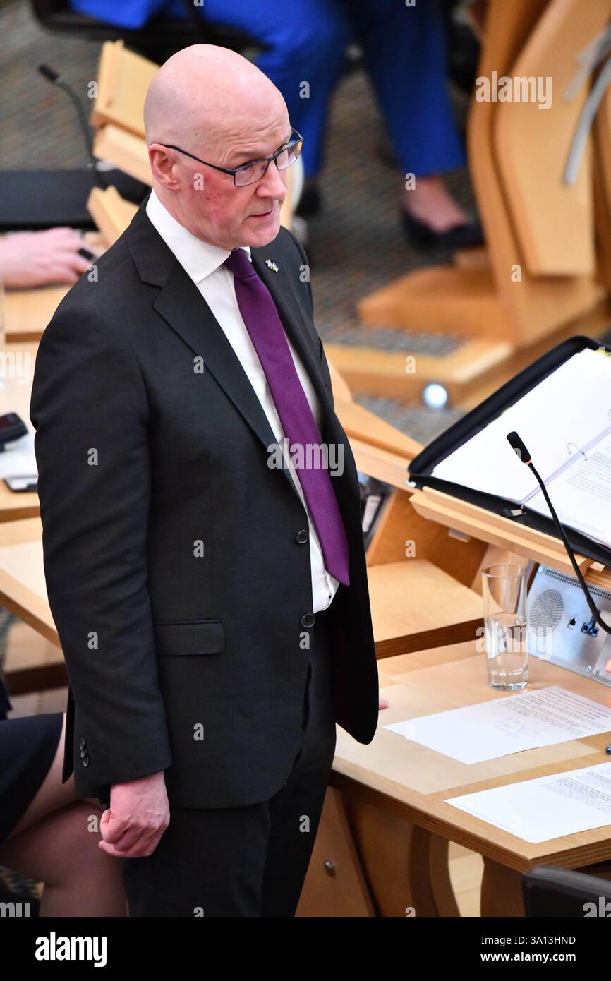 Edinburgh, Scotland, UK. 6th Mar, 2025. PICTURED: John Swinney MSP, First Minister of Scotland ...