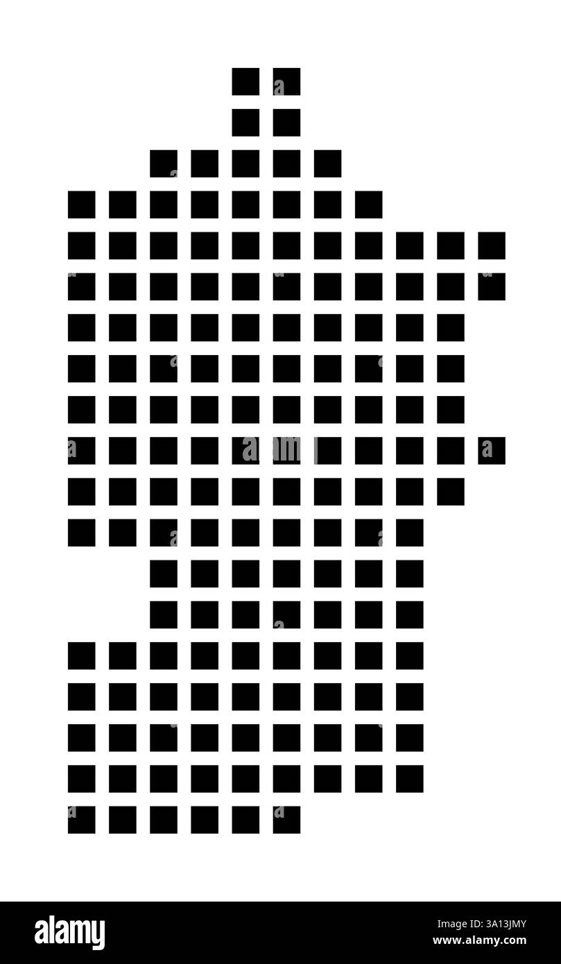 Symbol Map of the City Tempe (Arizona) showing the city with a pattern ...