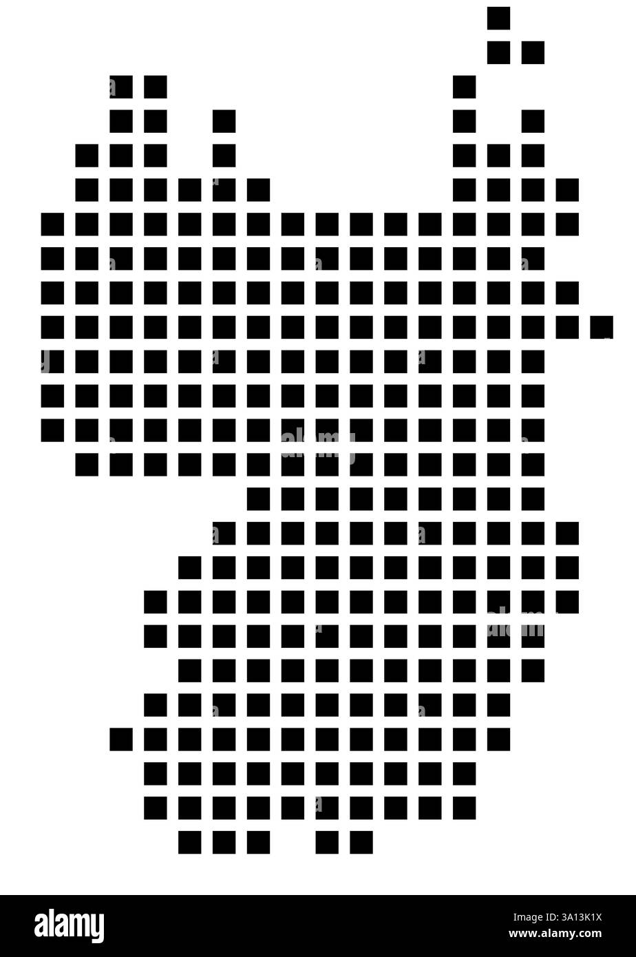 Symbol Map of the City Cape Coral (Florida) showing the city with a ...