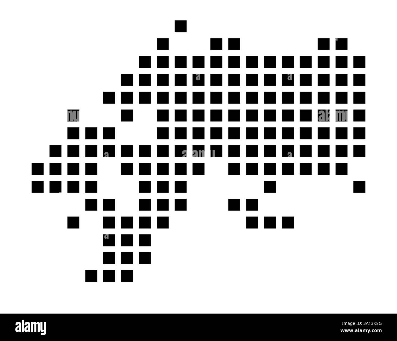 Symbol Map of the City Ocala (Florida) showing the city with a pattern ...
