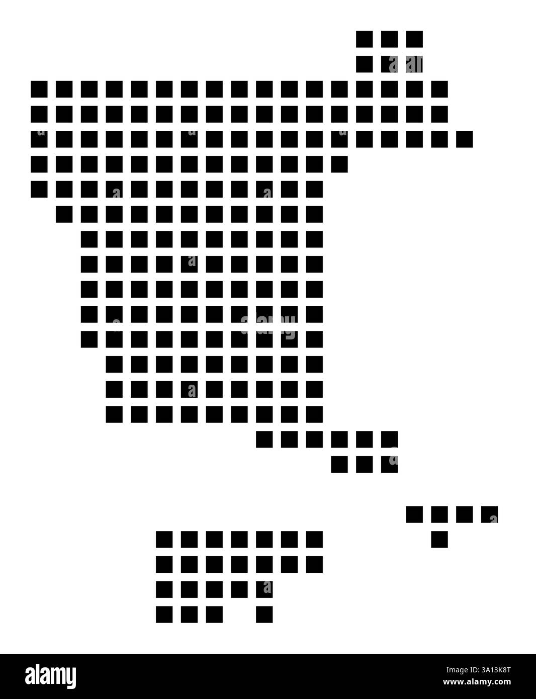 Symbol Map of the City Palm Bay (Florida) showing the city with a ...