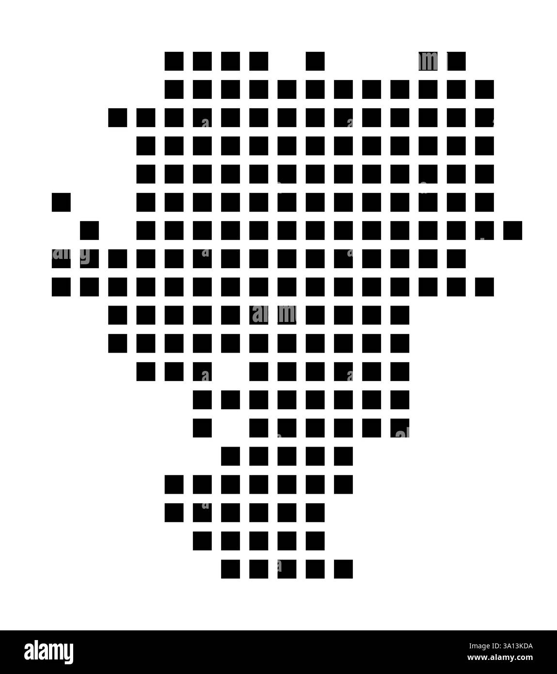 Symbol Map of the City Port Orange (Florida) showing the city with a ...