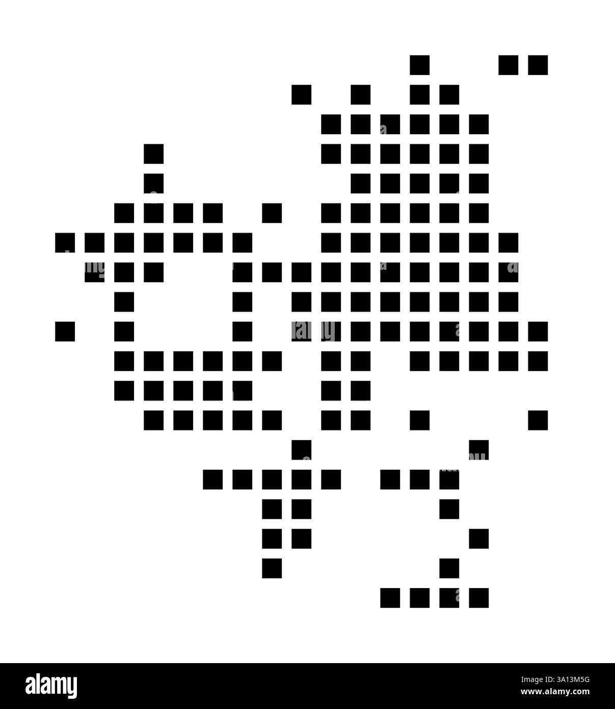 Symbol Map of the City Warner Robins (Georgia) showing the city with a ...