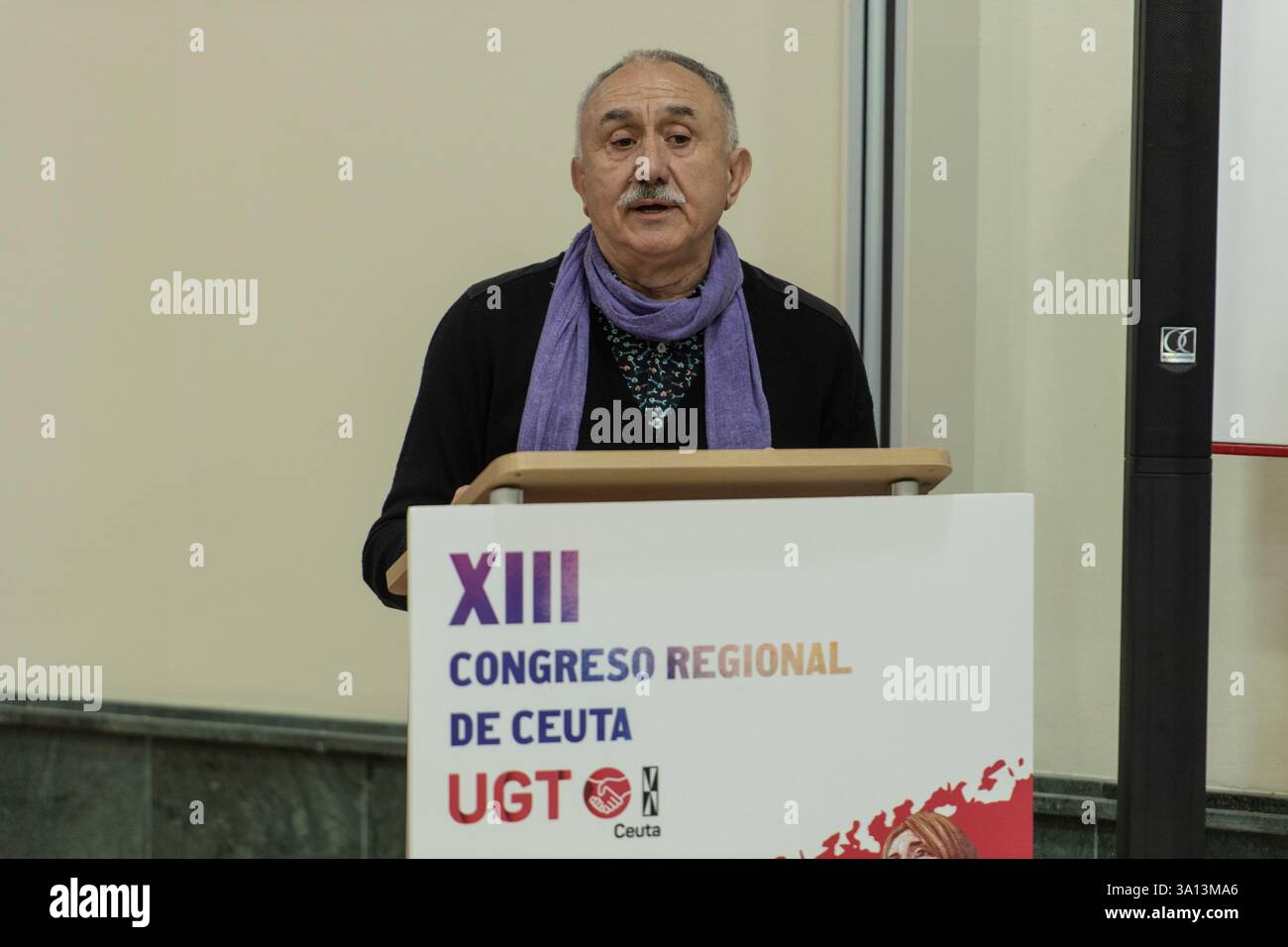 UGT Secretary General, Pepe Álvarez, during the closing of the 13th ...