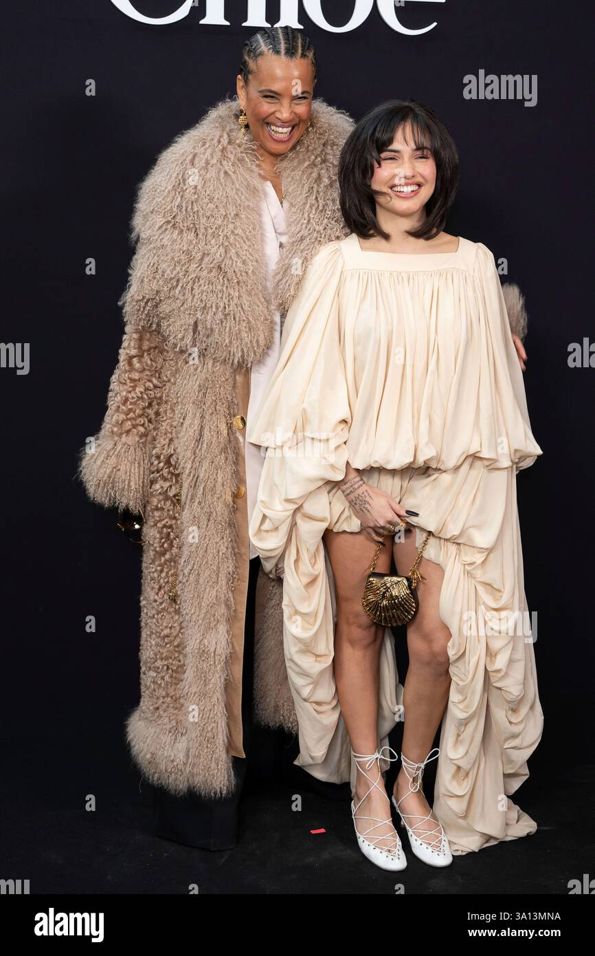 Neneh Cherry, right, and Mabel pose before the Chloe Fall/Winter 2025 ...