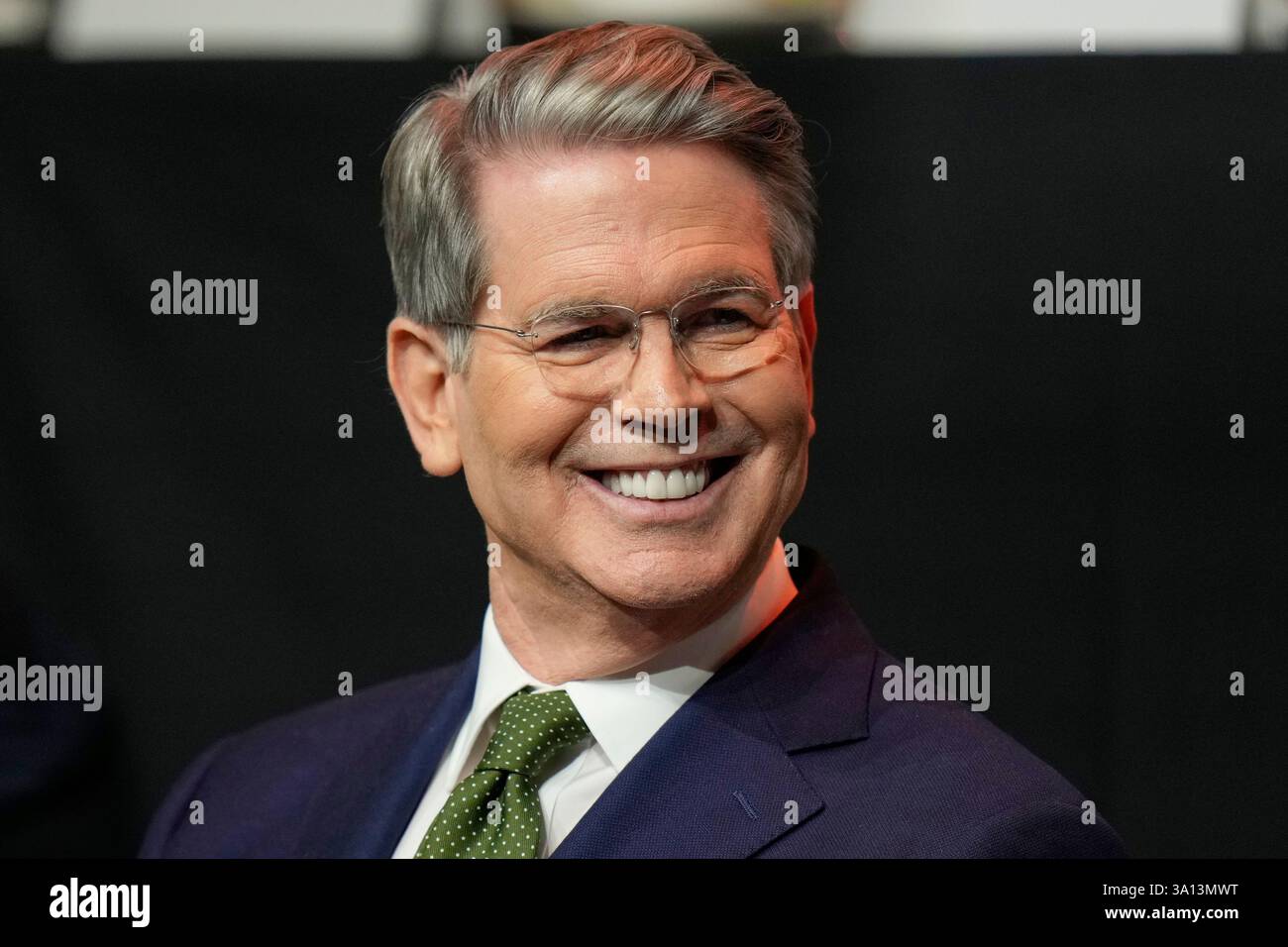 Scott Bessent, United States Secretary of the Treasury, speaks at an ...