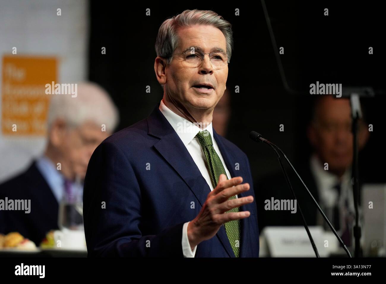 Scott Bessent, United States Secretary of the Treasury, speaks at an ...