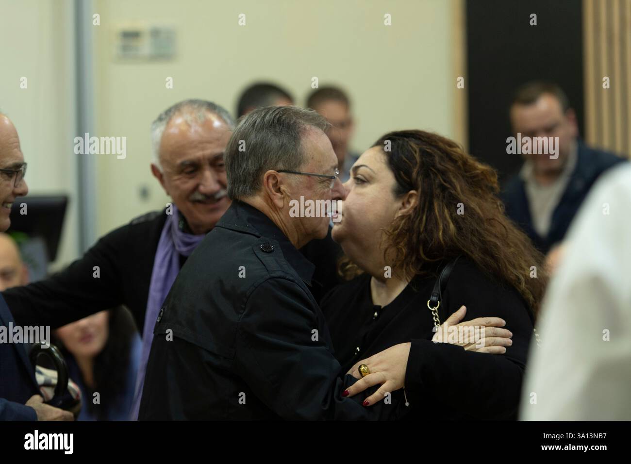The President of Ceuta, Juan Jesús Vivas (c), during the closing of the ...