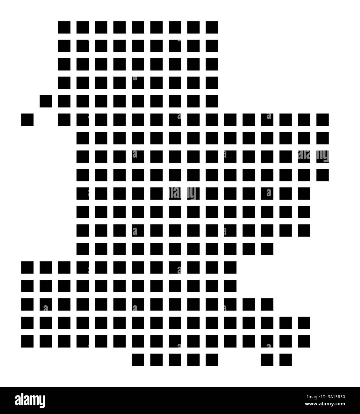 Symbol Map of the City Waterloo (Iowa) showing the city with a pattern ...
