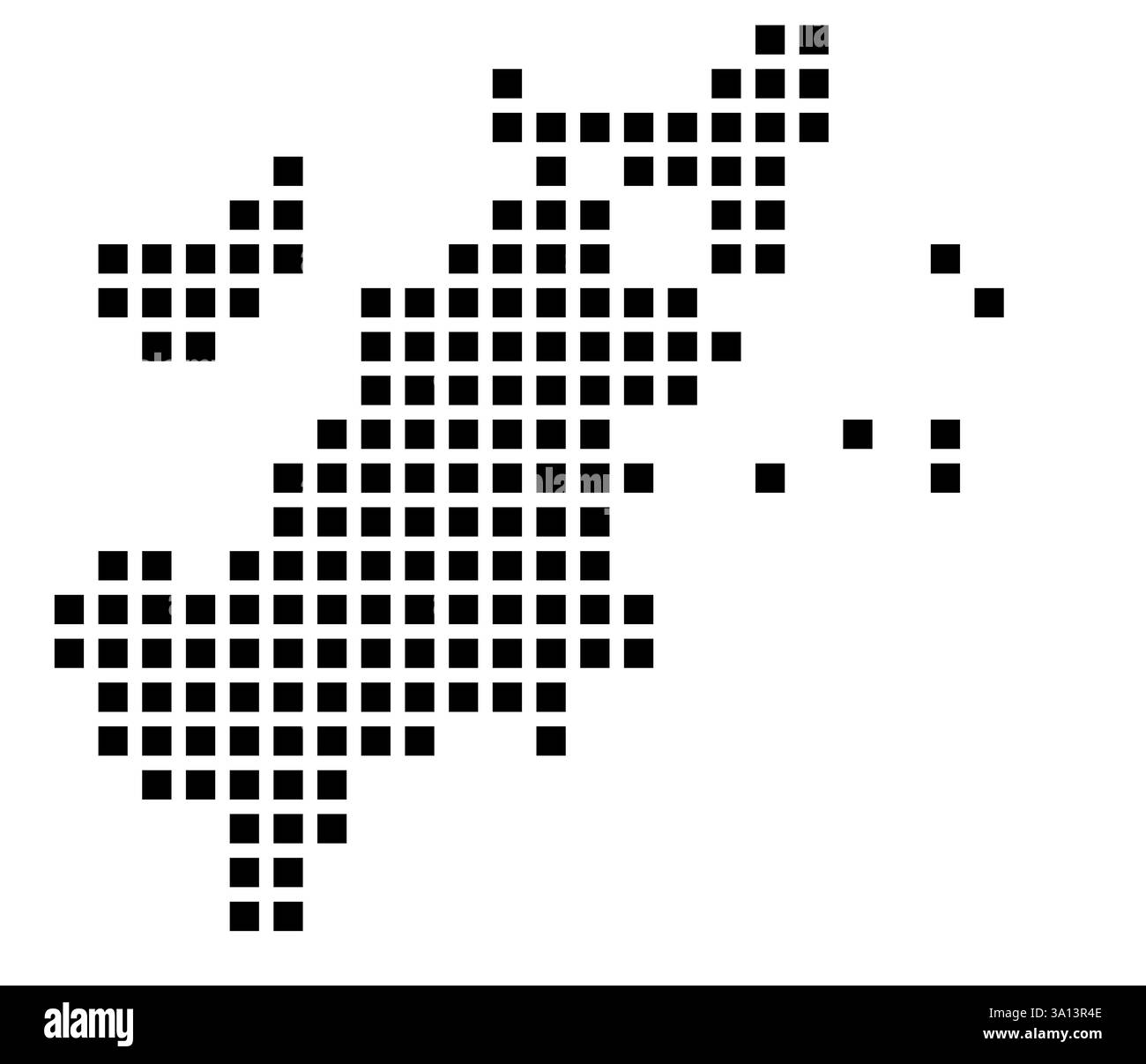 Symbol Map of the City Boston (Massachusetts) showing the city with a ...