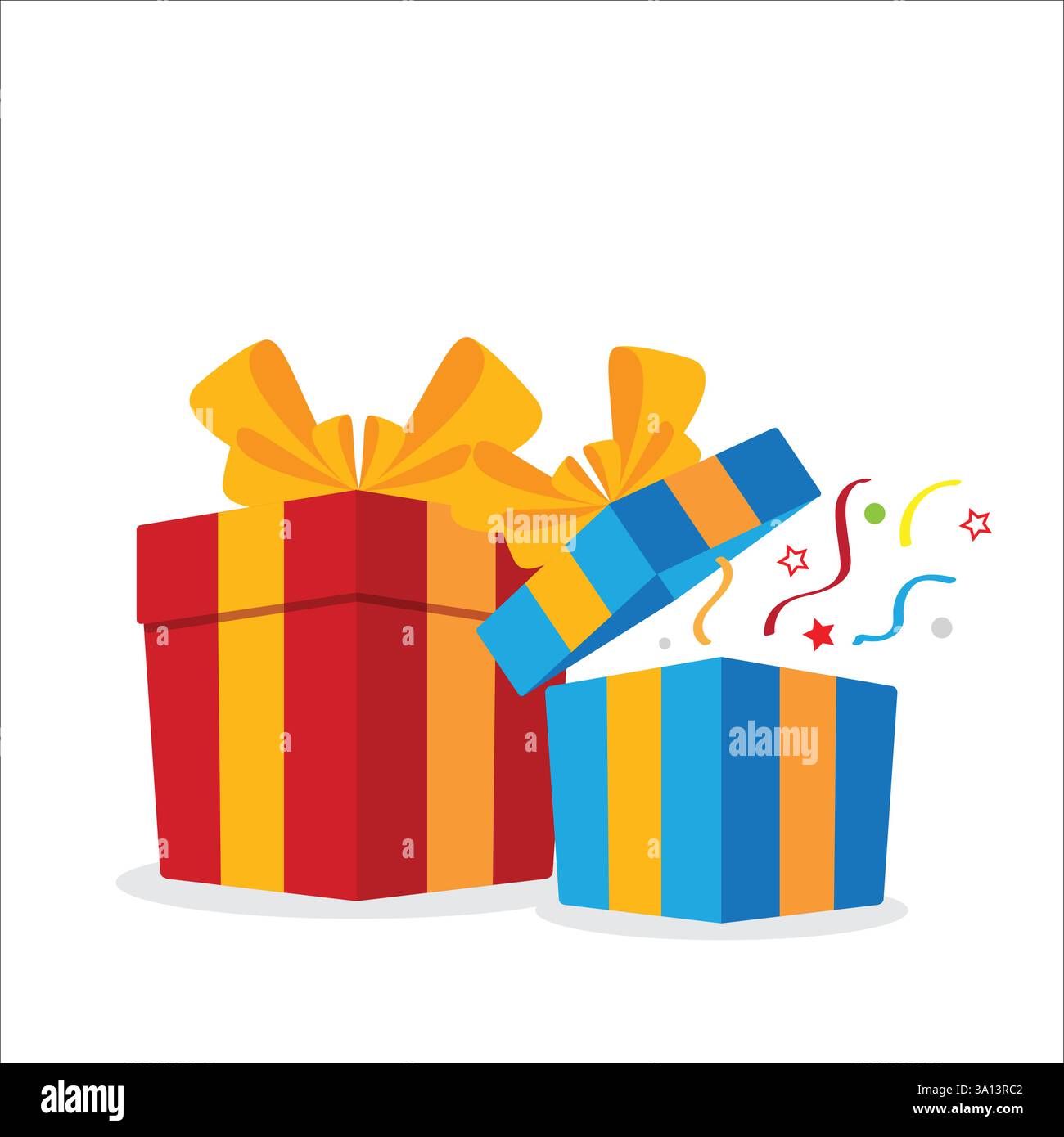 Seamless pattern red gift boxes Stock Vector Images - Alamy