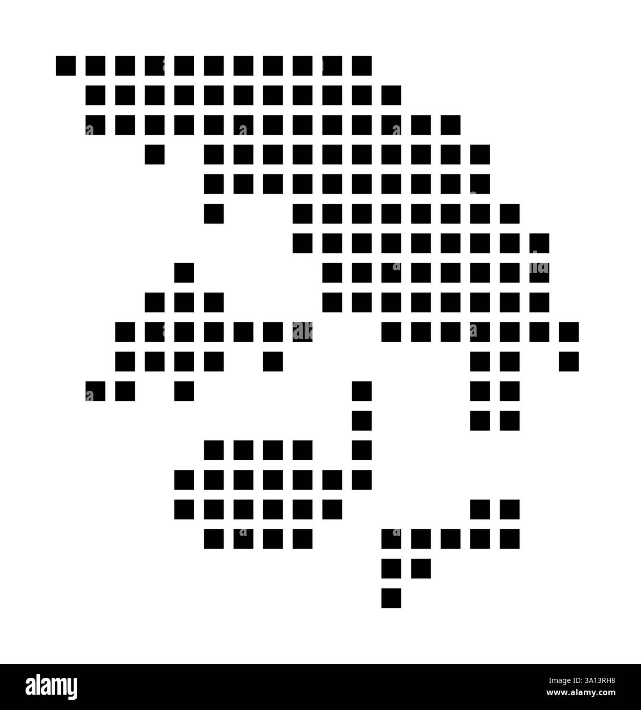 Symbol Map of the City Bellevue (Nebraska) showing the city with a ...