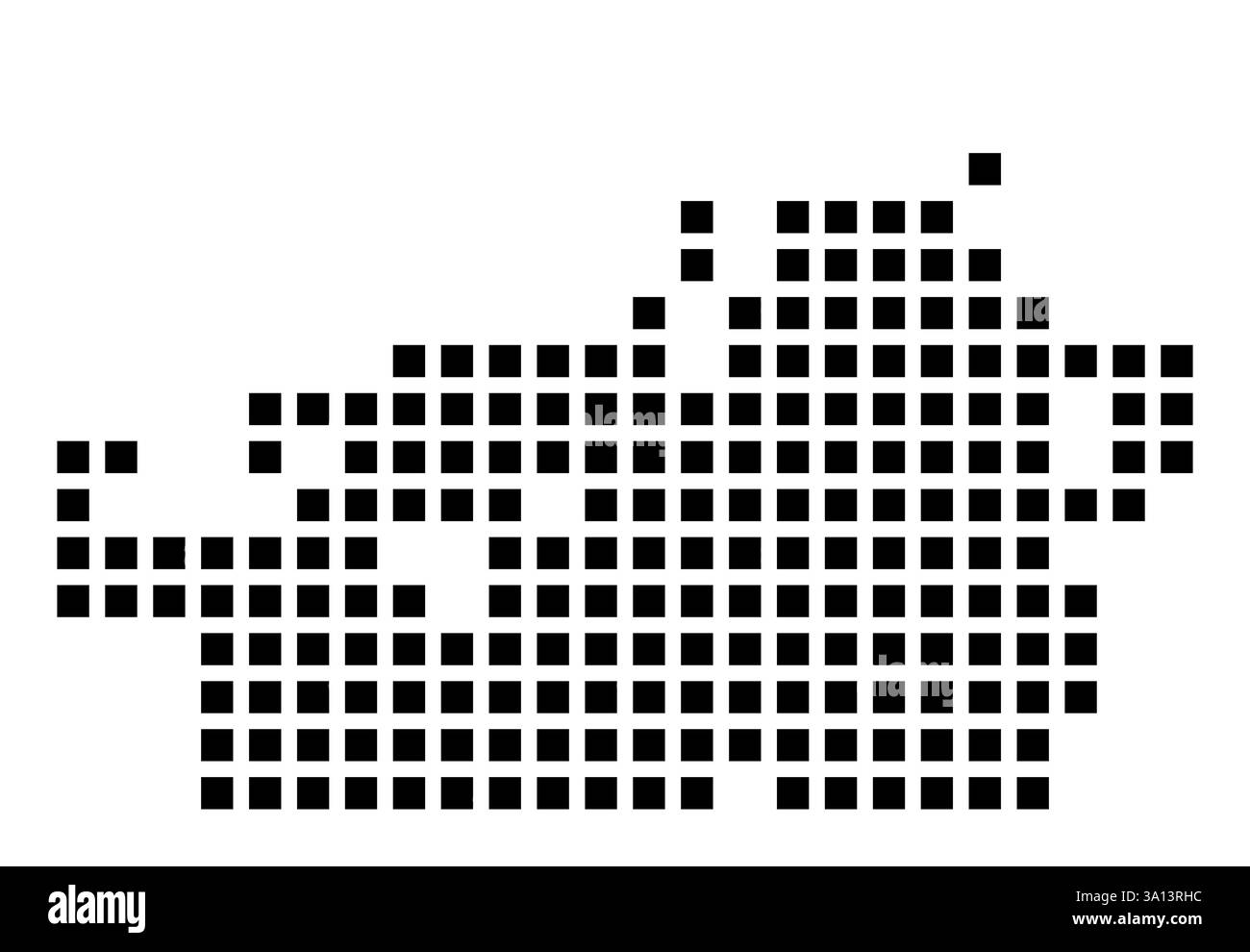 Symbol Map of the City Omaha (Nebraska) showing the city with a pattern ...