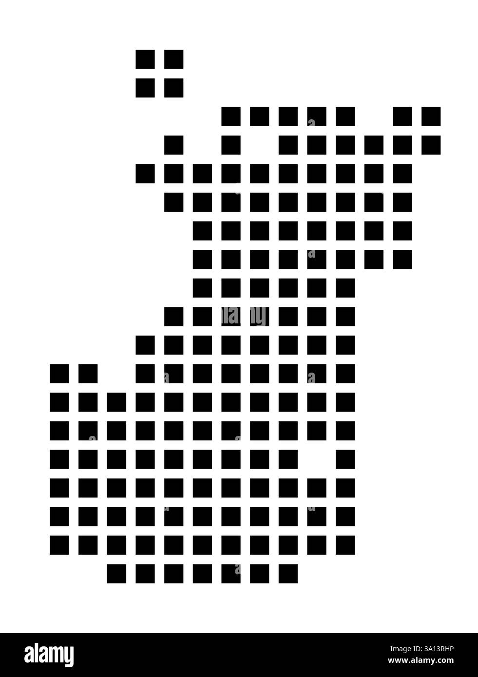 Symbol Map of the City Sparks (Nevada) showing the city with a pattern ...