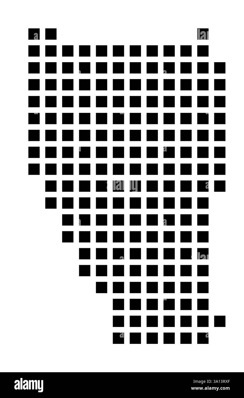 Symbol Map of the City Buffalo (New York) showing the city with a ...